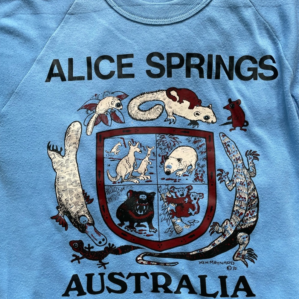 1975 Vintage Raglan Sleeve Alice Springs Australia T-… - Gem